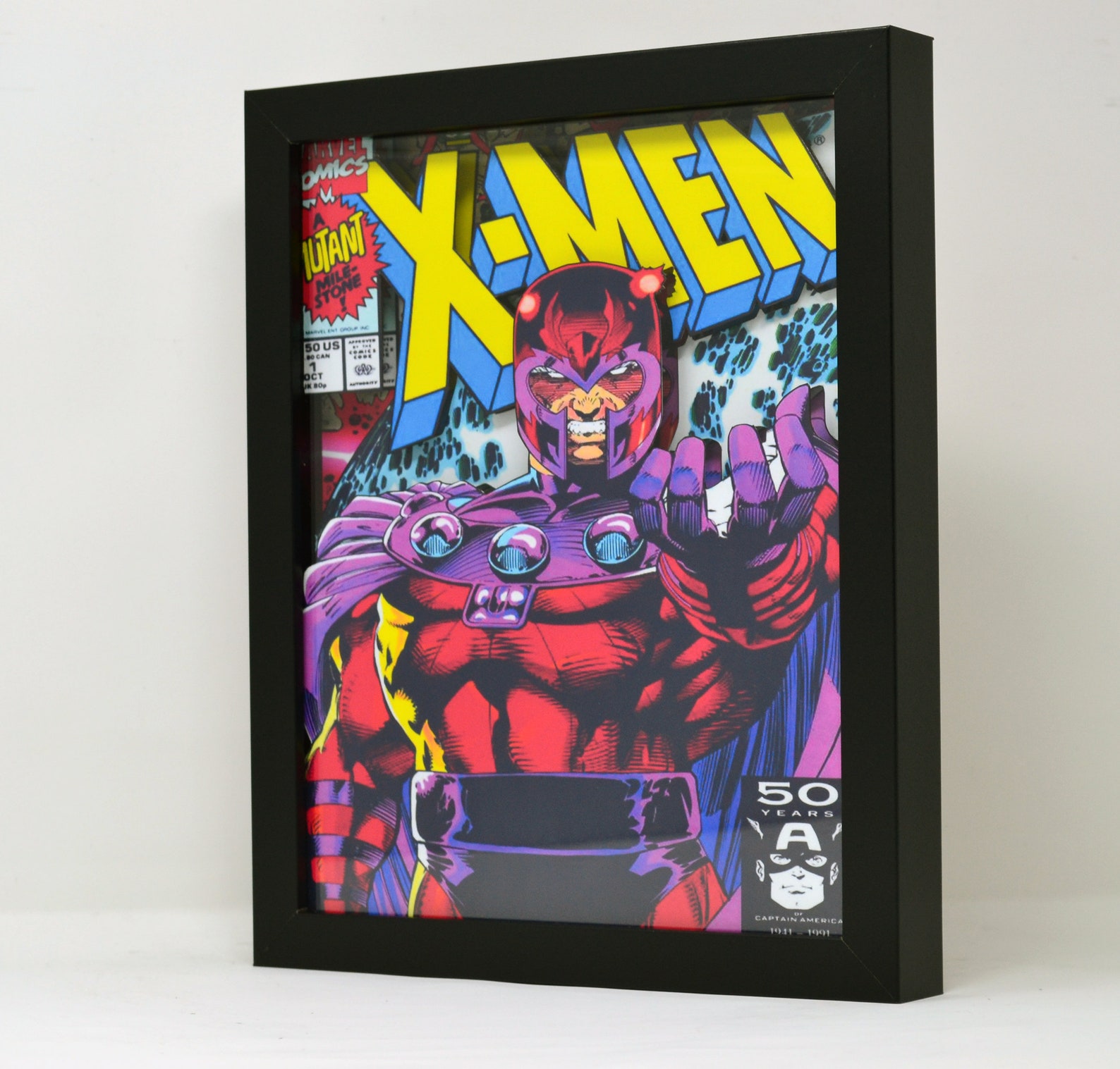 X-men Comic Book Cover Shadow Box Wall Art Magneto Comic Book - Etsy
