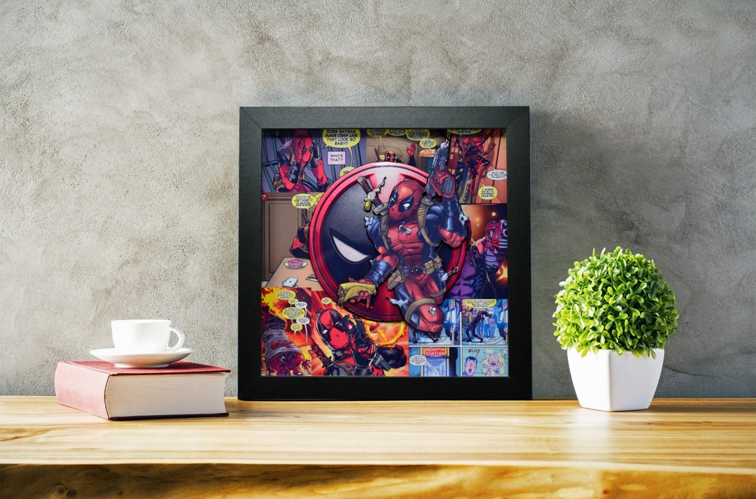 Deadpool Comic Book 3D Shadow Box Decor - Etsy
