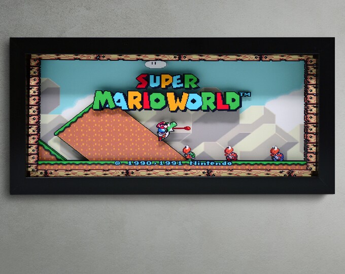 Super Mario World Video Game Shadow Box Wall Art - Etsy