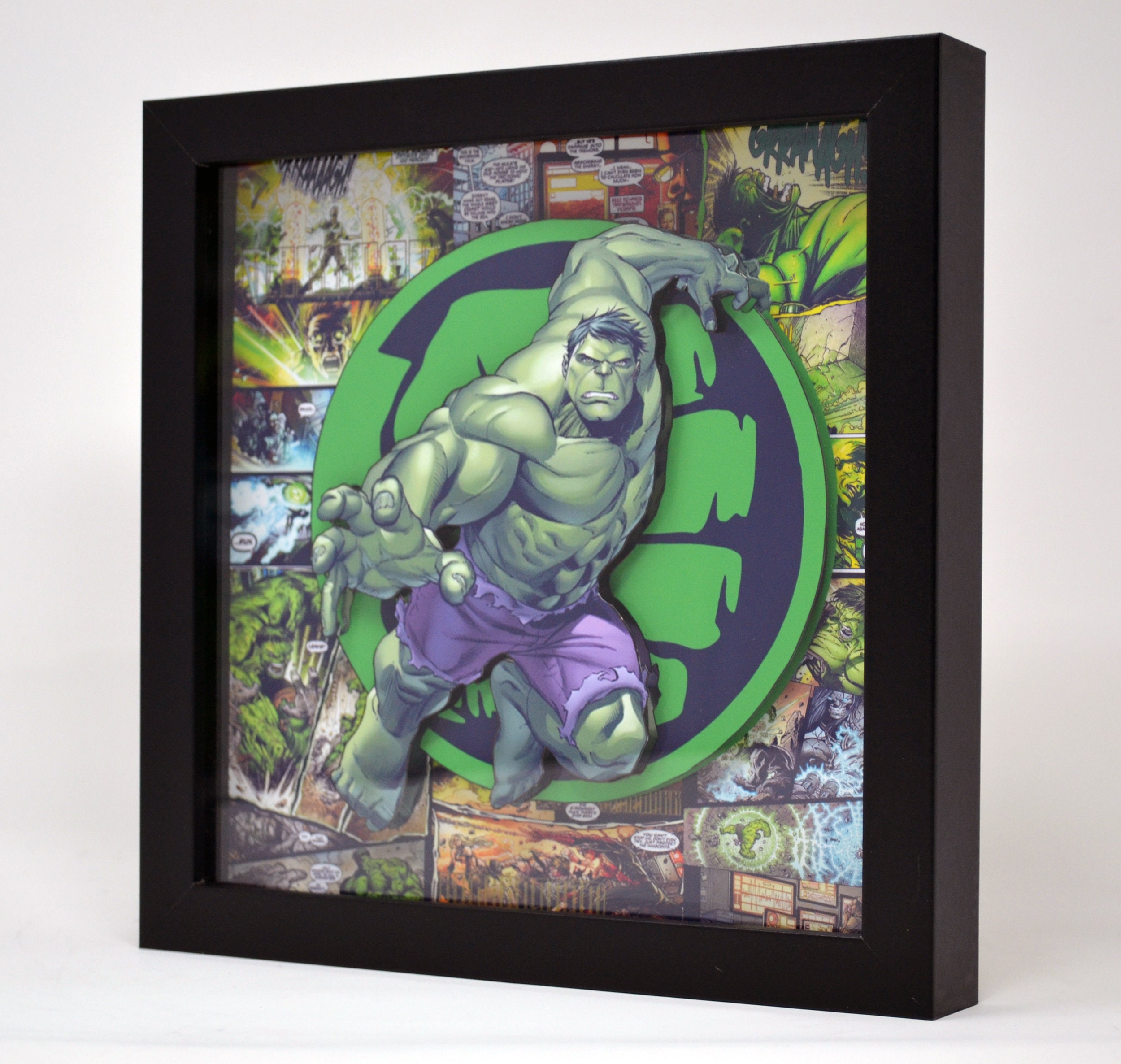 Hulk 3D Comic Book Shadow Box Decor | Etsy
