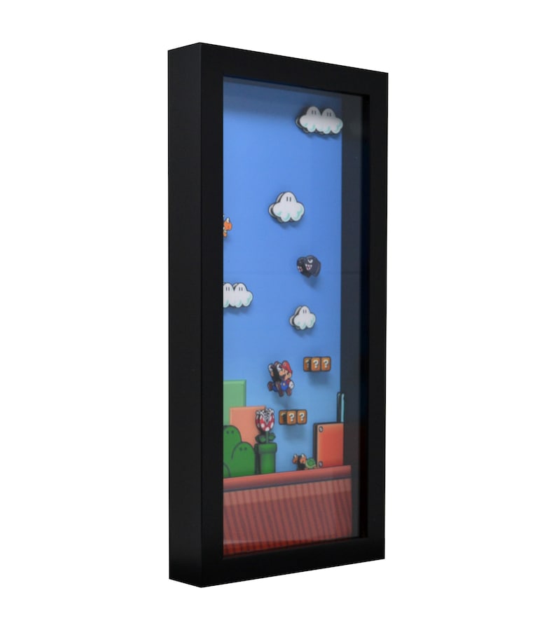 Super Mario Bros Video Game Shadow Box Wall Art - Etsy