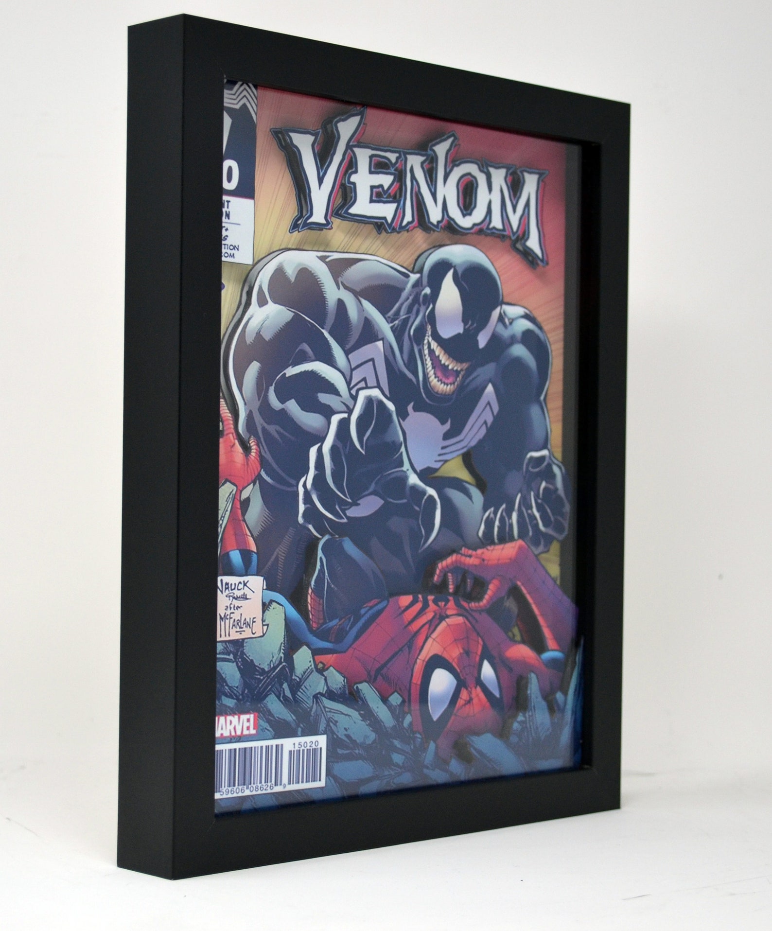 Venom Comic Book Cover 3D Shadow Box Decor | Etsy