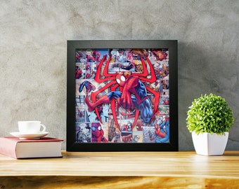 Spiderman Spiderverse Comic Book Cover 3D Shadow Box Decor | Etsy