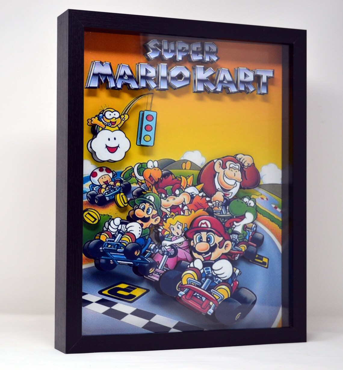 Super Mario Kart Video Game 3D Shadow Box Decor | Etsy