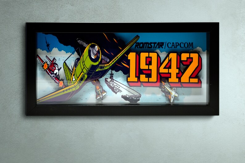 1942 Arcade Marquee Video Game Shadow Box Wall Art - Etsy
