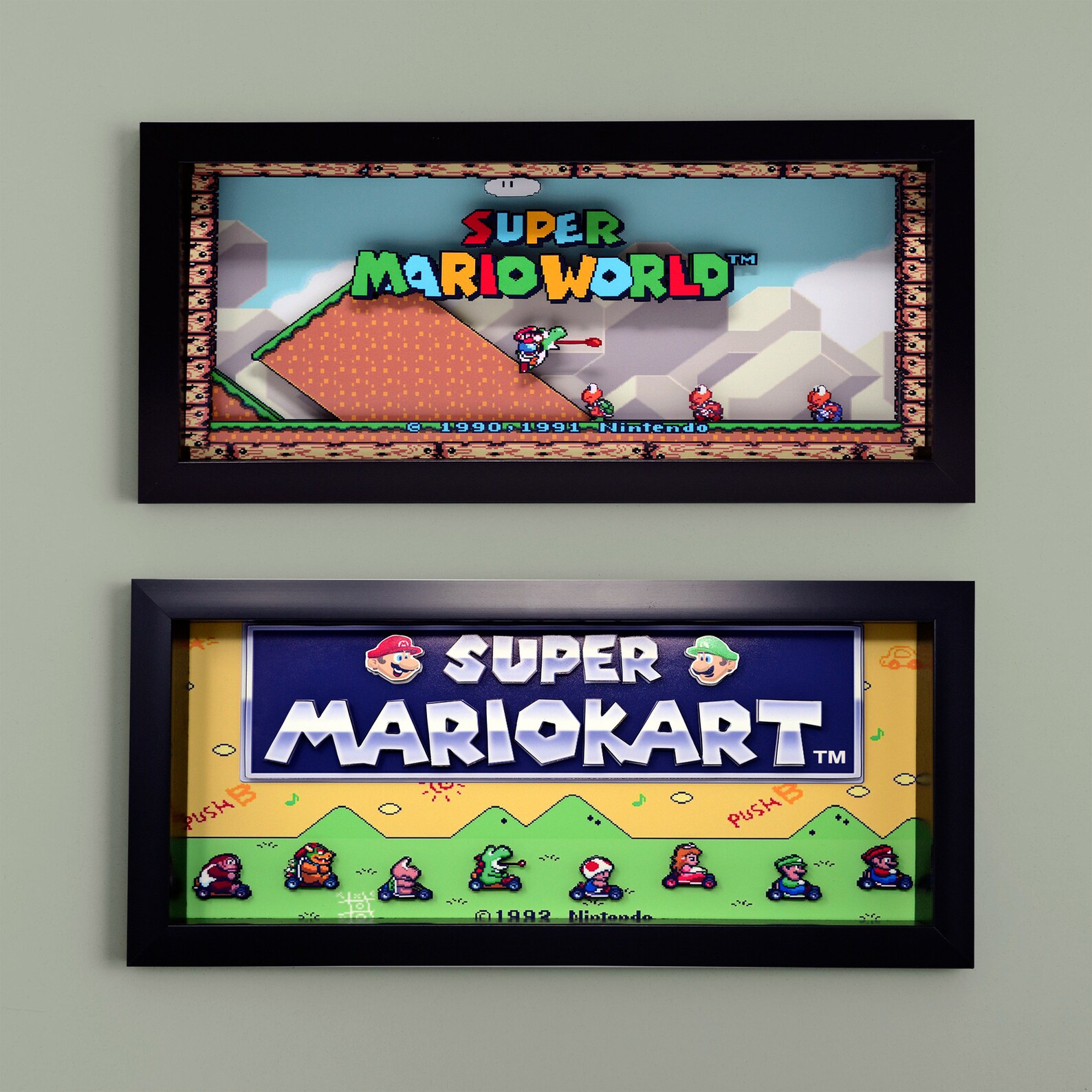 Super Mario World Video Game Shadow Box Wall Art - Etsy