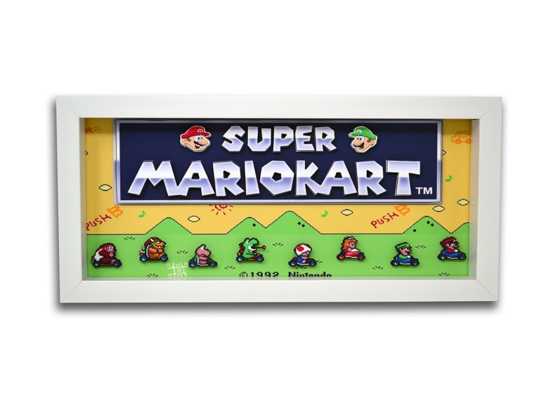 Super Mario Kart Video Game Shadow Box Wall Art - Etsy