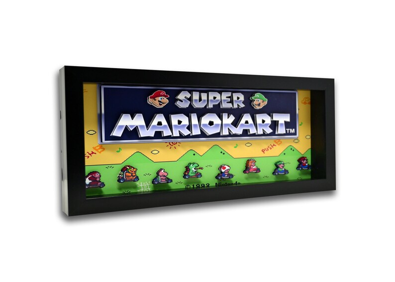 Super Mario Kart Video Game Shadow Box Wall Art - Etsy