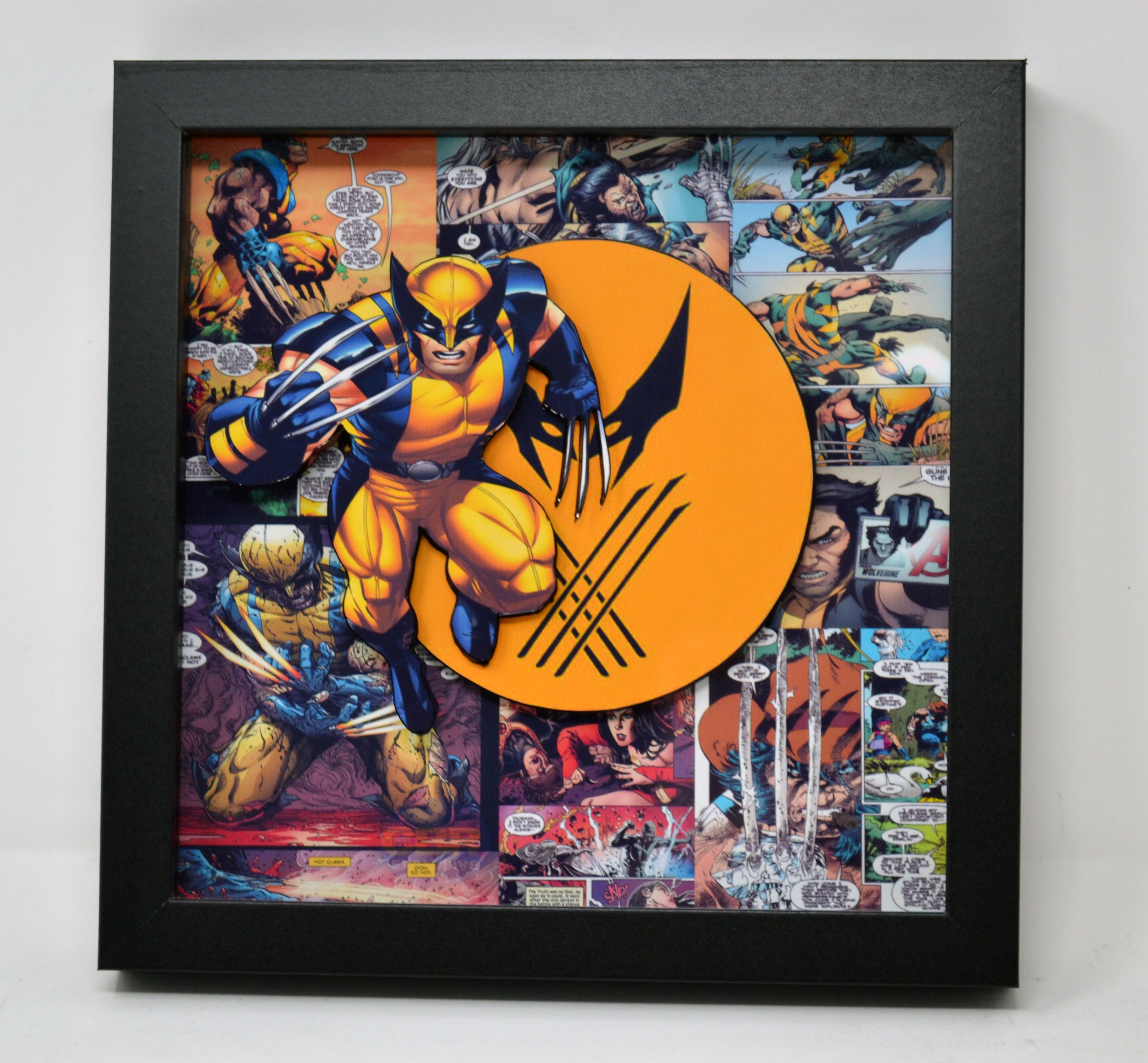 Wolverine Comic Book Shadow Box Wall Art X-men Comic Book Art - Etsy