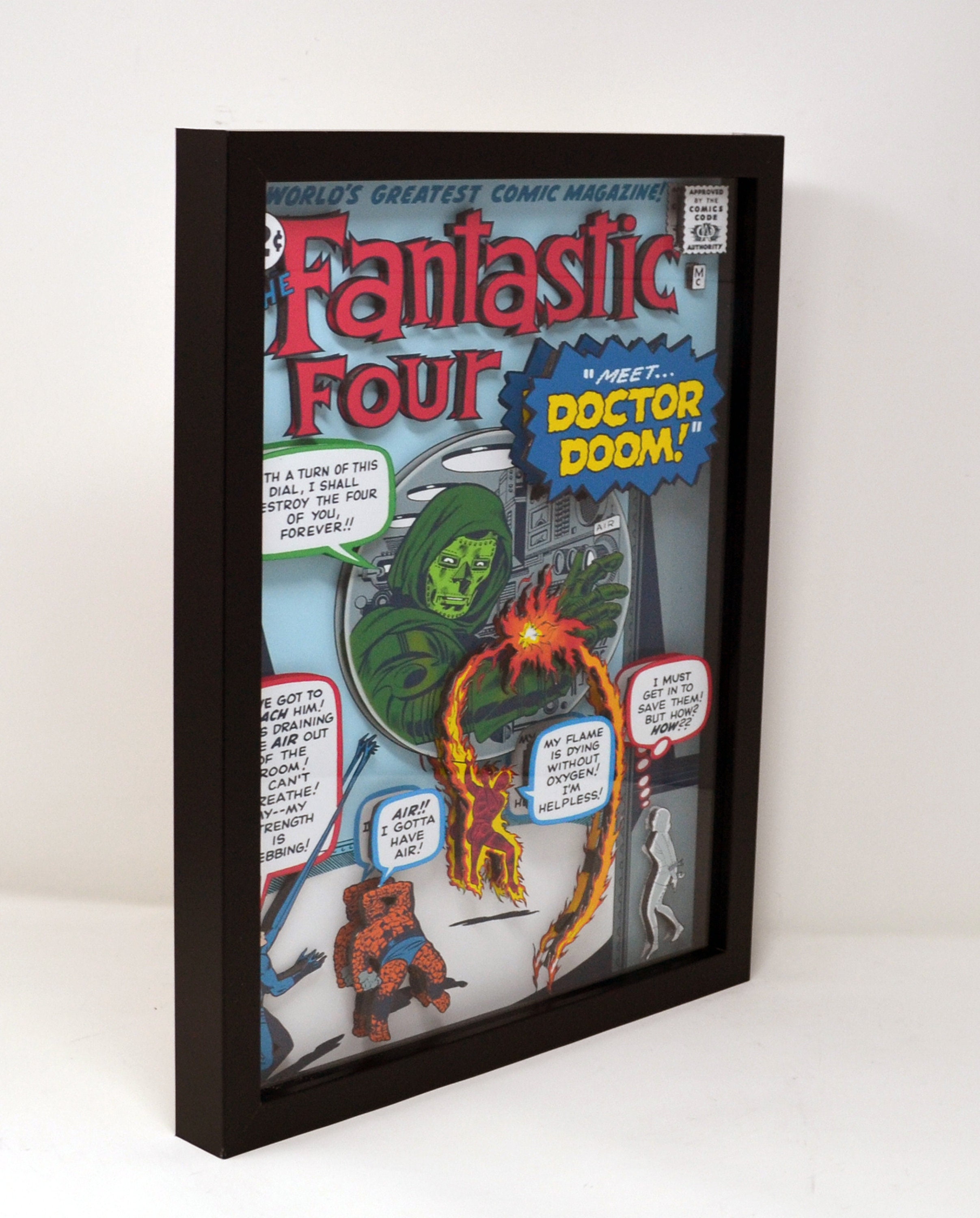 Fantastic Four Comic Book Cover 3D Shadow Box Decor | Etsy