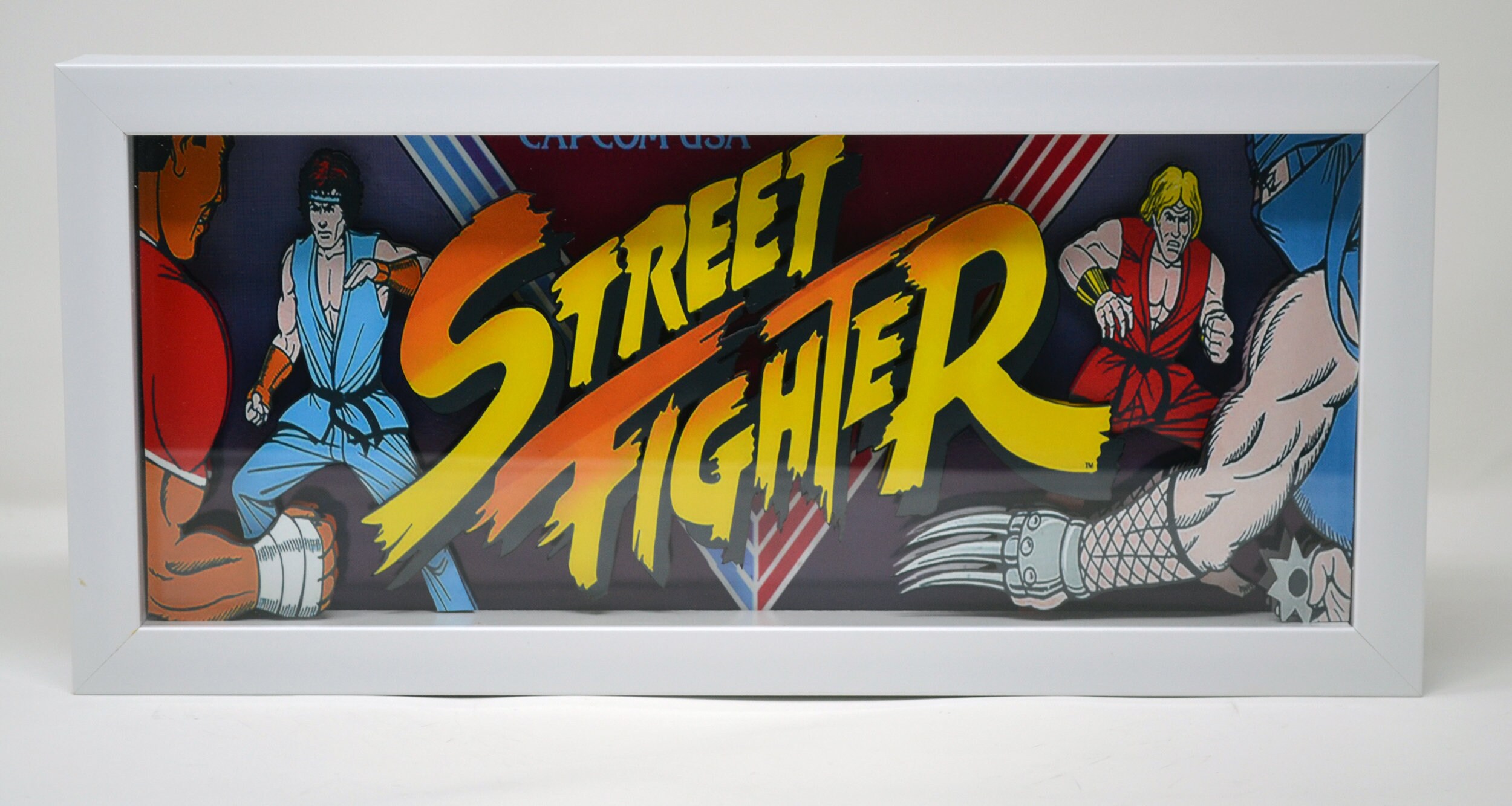 Street Fighter Arcade Marquee Video Game 3D Shadow Box Decor | Etsy