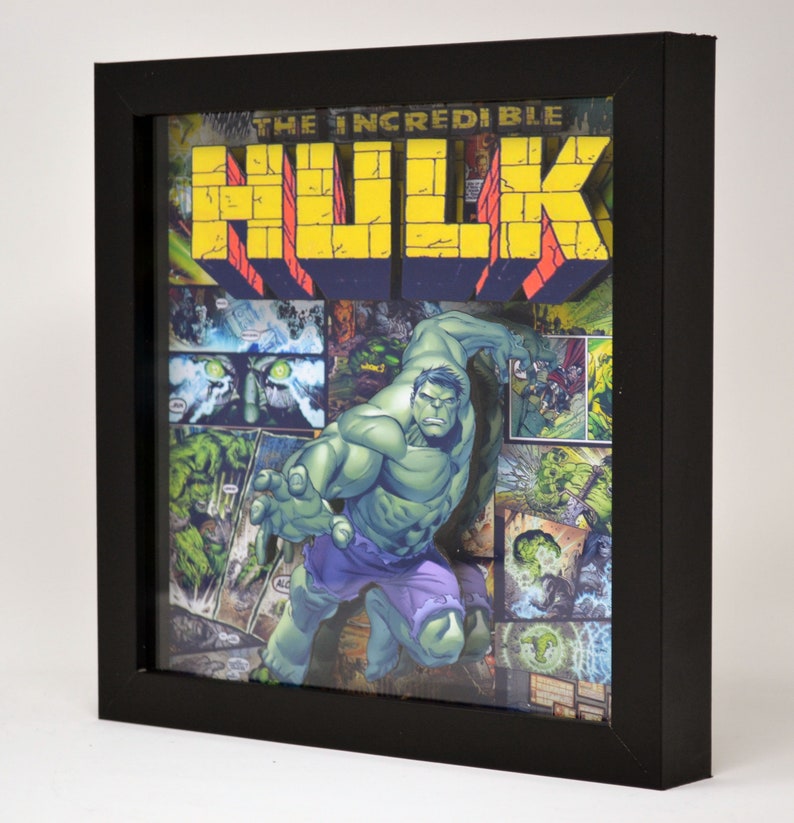 The Incredible Hulk Avengers Comic Book Shadow Box Wall Art - Etsy