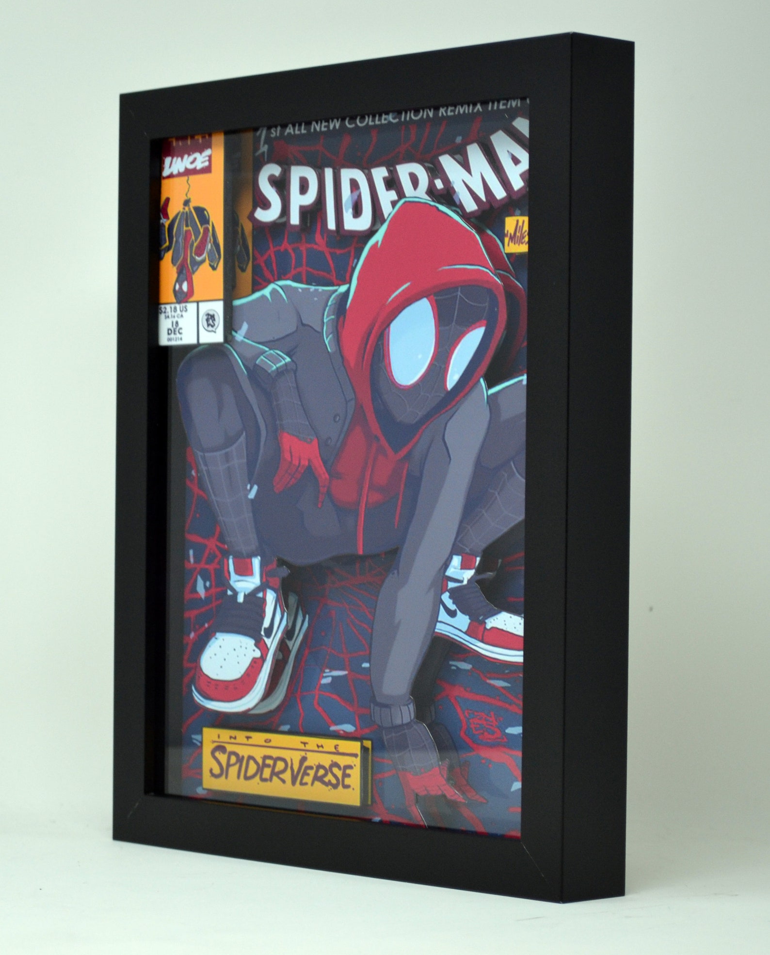 Spiderman Spiderverse Comic Book Cover 3D Shadow Box Decor - Etsy