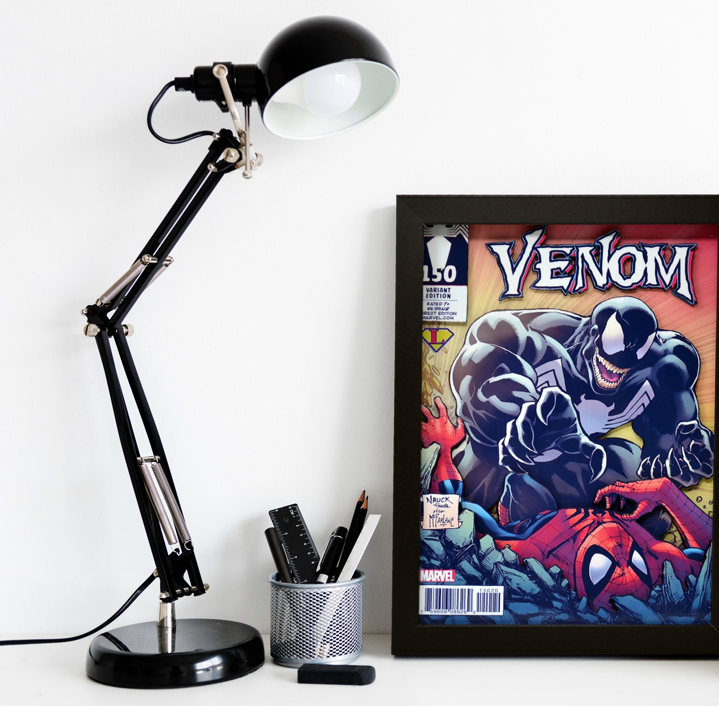 Venom Comic Book Cover 3D Shadow Box Decor | Etsy