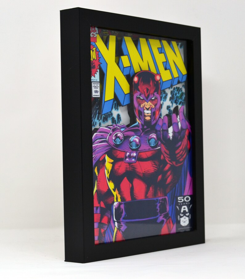 X-men Comic Book Cover Shadow Box Wall Art Magneto Comic Book - Etsy