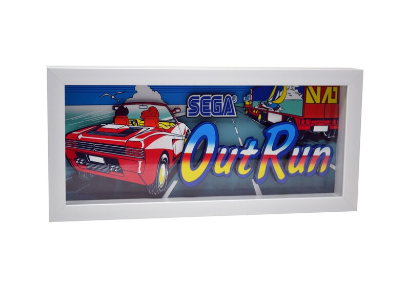 Outrun Arcade Marquee Video Game Shadow Box Wall Art - Etsy