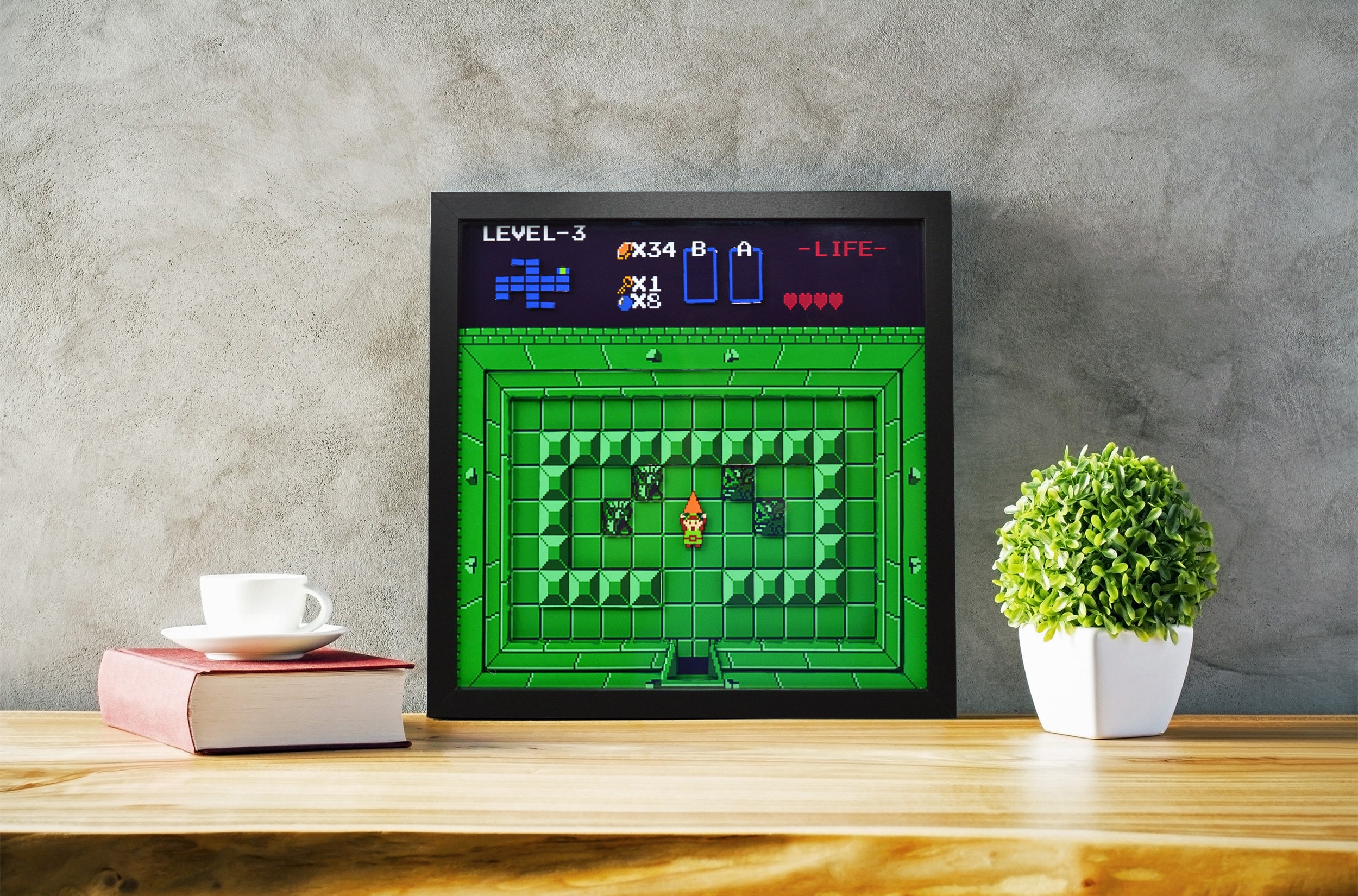 Zelda Video Game 3D Shadow Box Decor | Etsy