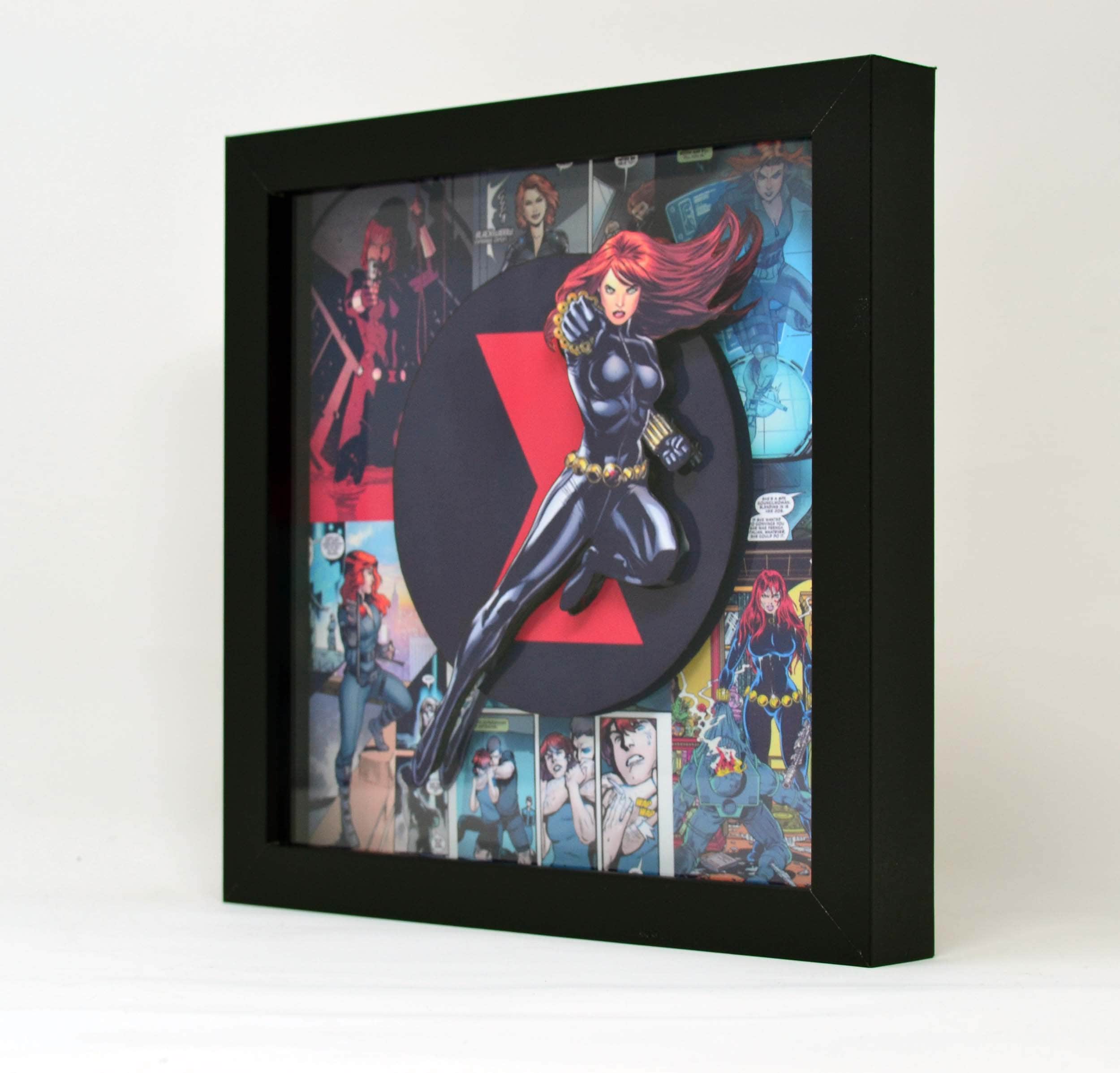 Black Widow Comic Book 3D Shadow Box Decor | Etsy