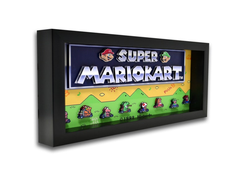 Super Mario Kart Video Game Shadow Box Wall Art - Etsy
