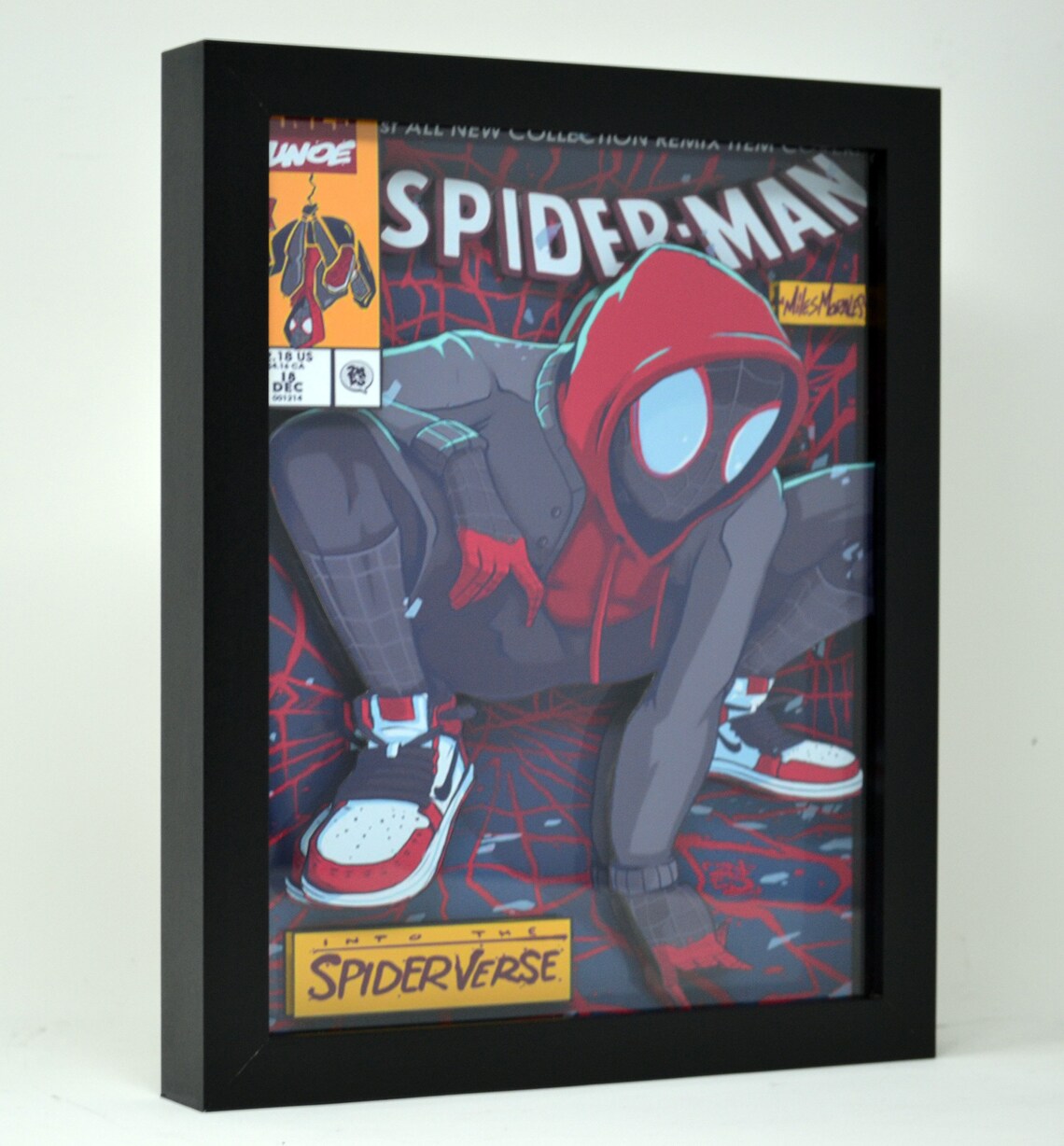 Spiderman Spiderverse Comic Book Cover 3D Shadow Box Decor - Etsy