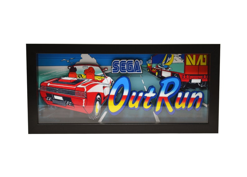 Outrun Arcade Marquee Video Game Shadow Box Wall Art - Etsy