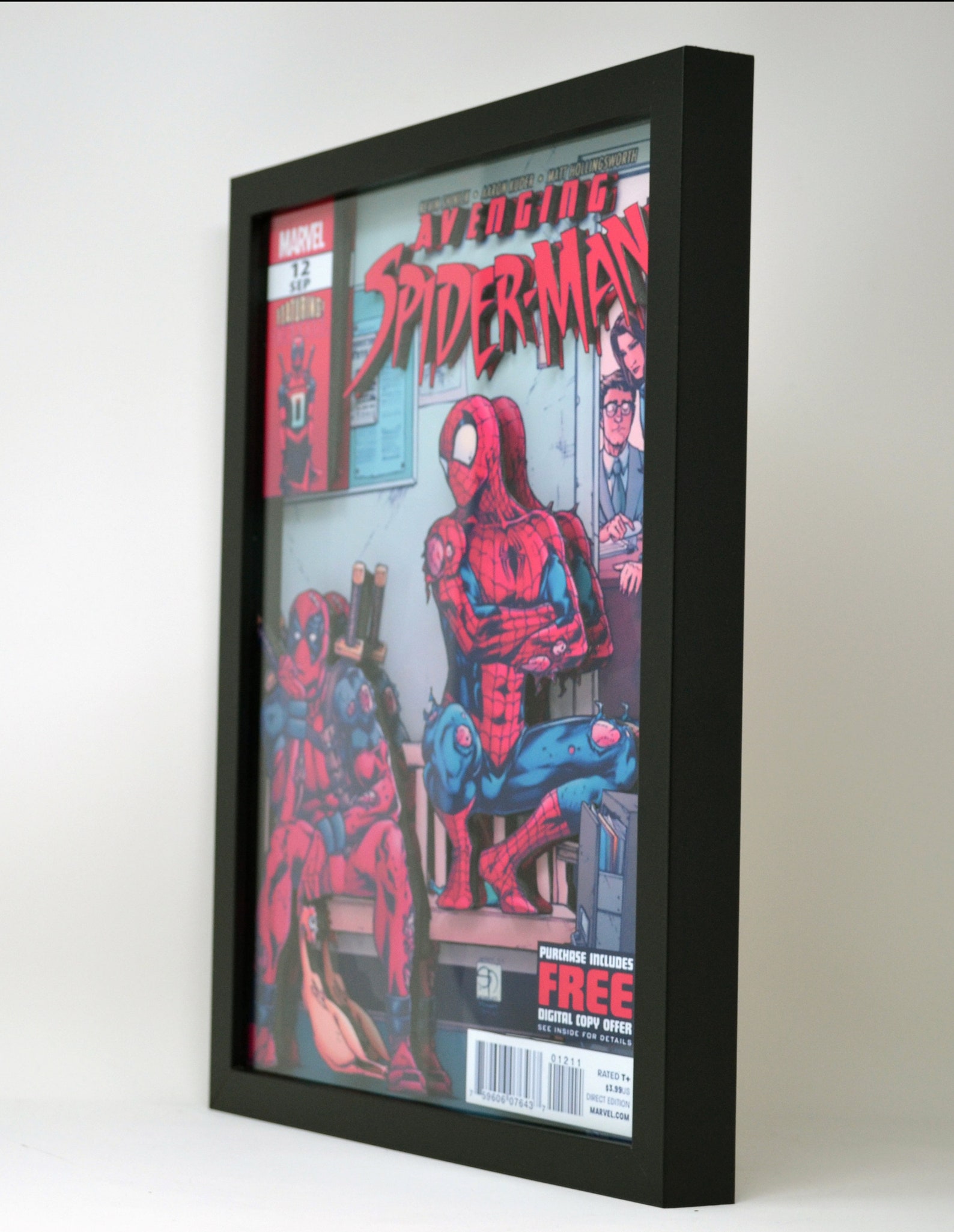 Spiderman and Deadpool Comic Book 3D Shadow Box Decor - Etsy