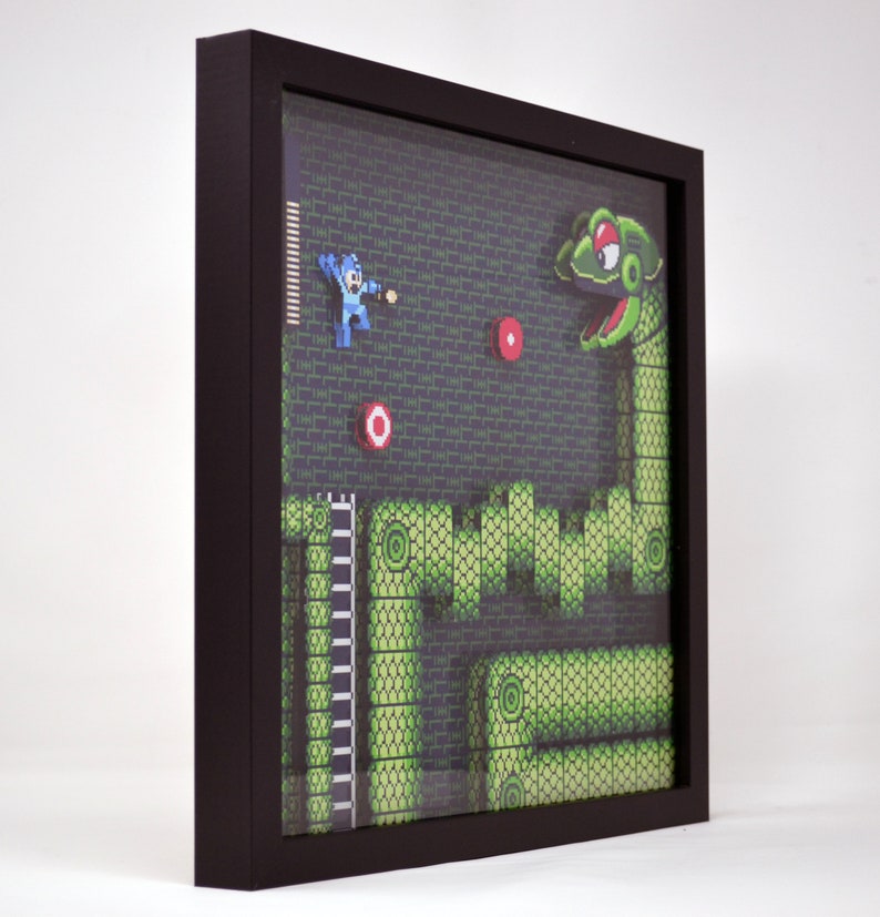 Mega Man 3D Video Game Shadow Box Decor - Etsy