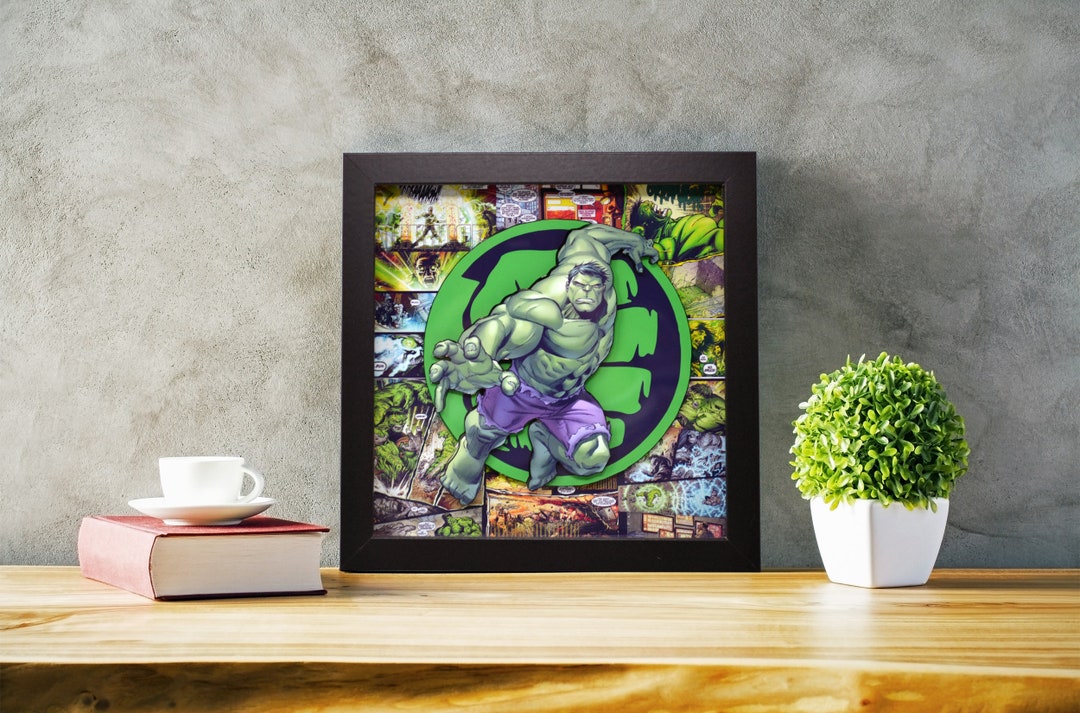 Hulk 3D Comic Book Shadow Box Decor - Etsy