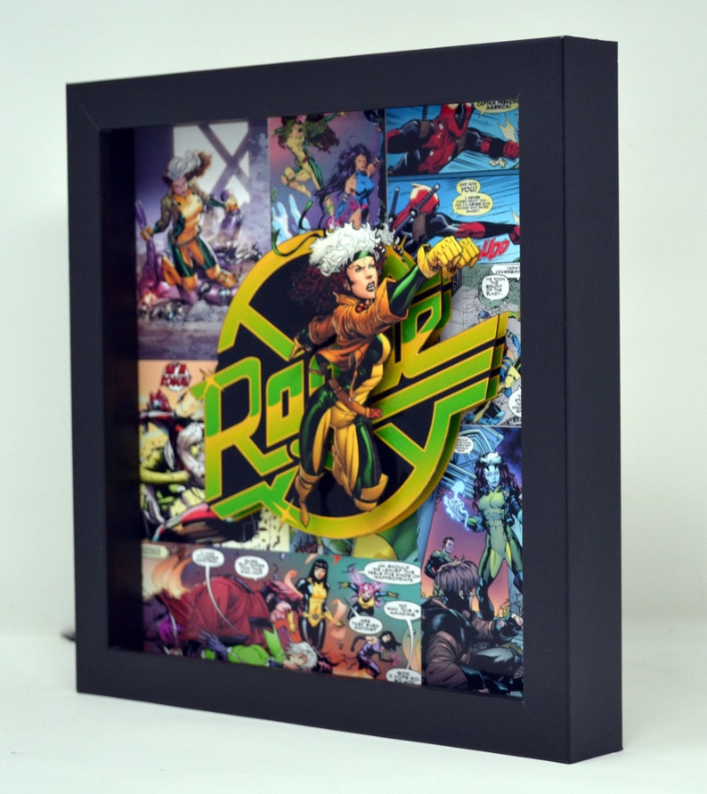 Rogue X-men 3D Comic Book Shadow Box Decor - Etsy