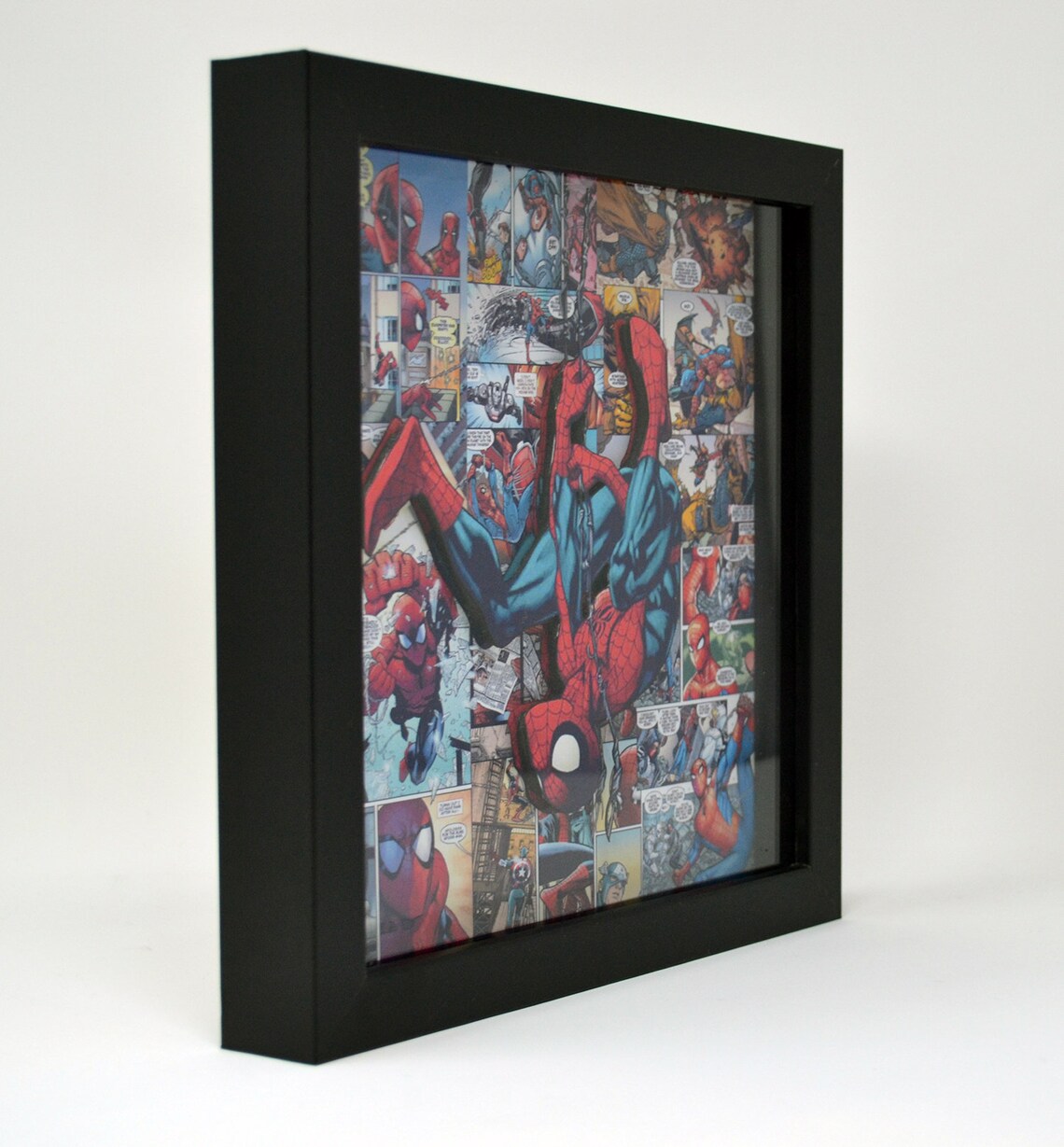 Spiderman Comic Book Shadow Box Wall Art the Amazing Spider - Etsy