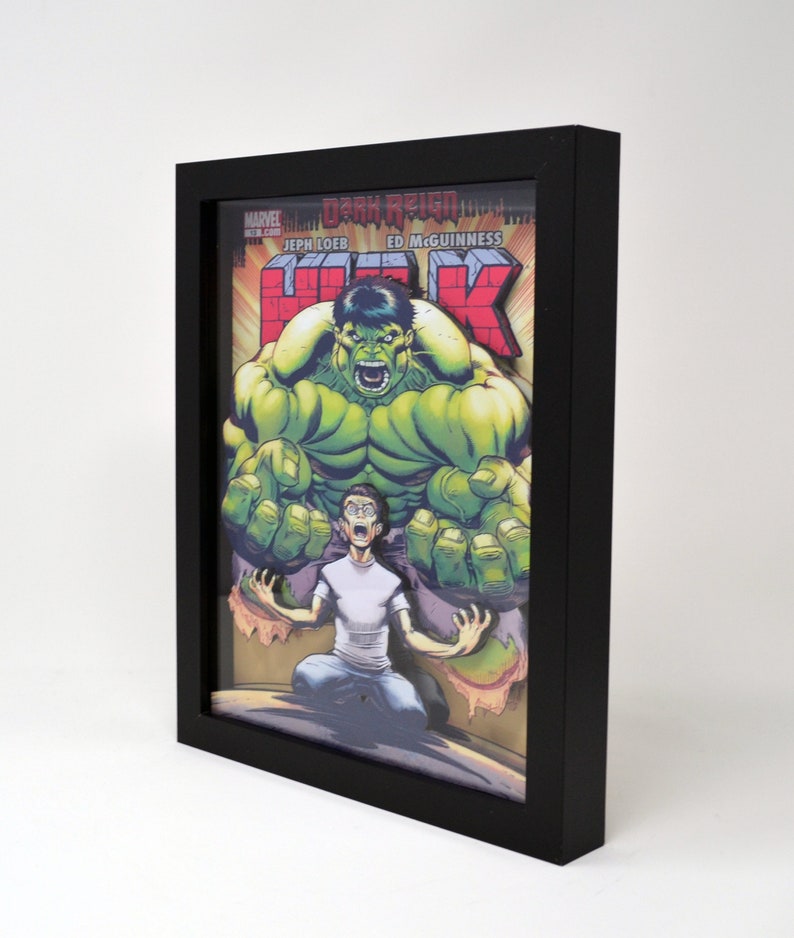 Hulk Comic Book Cover Shadow Box Wall Art Handmade Hulk Comic - Etsy