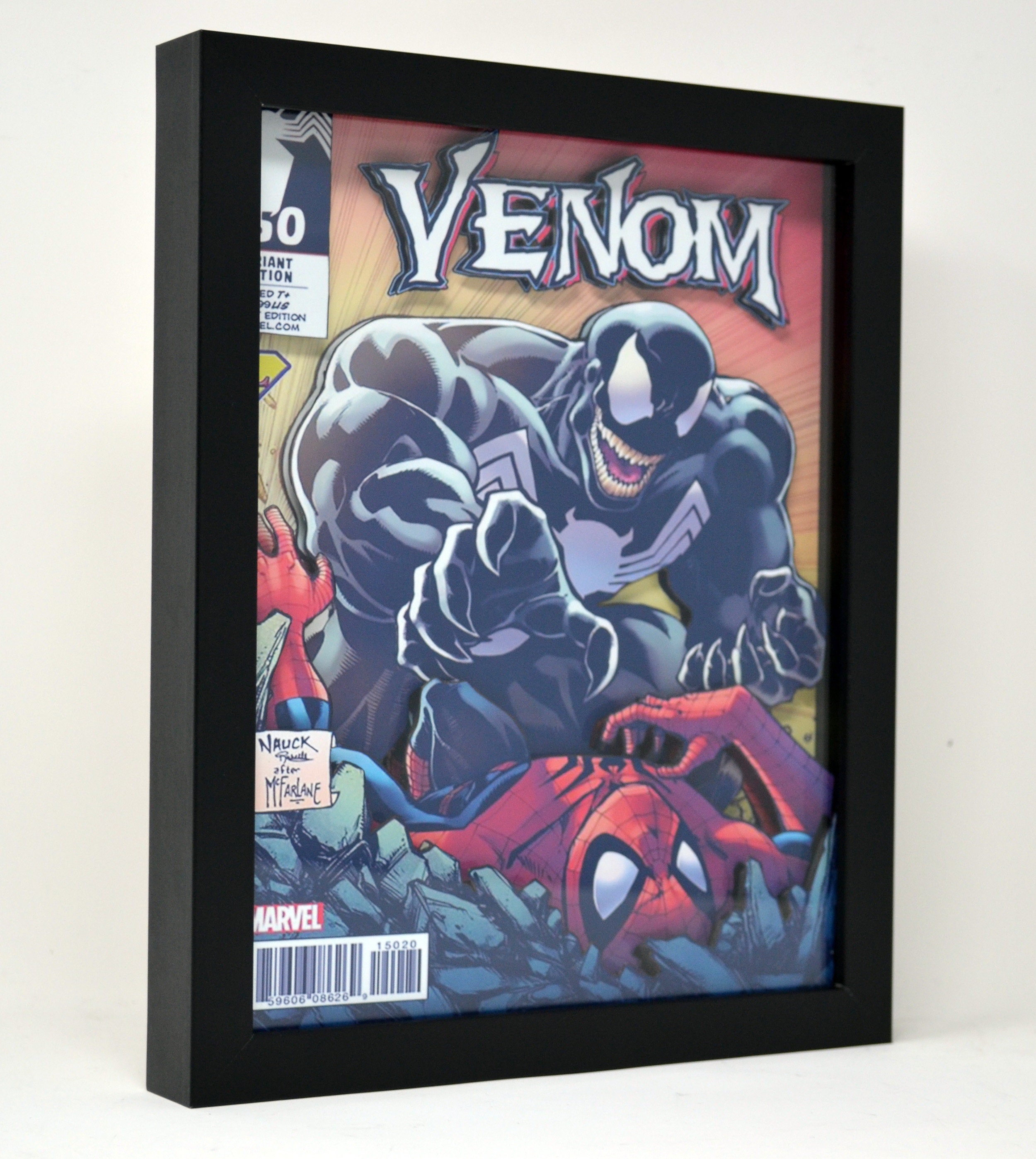 Venom Comic Book Cover 3D Shadow Box Decor | Etsy