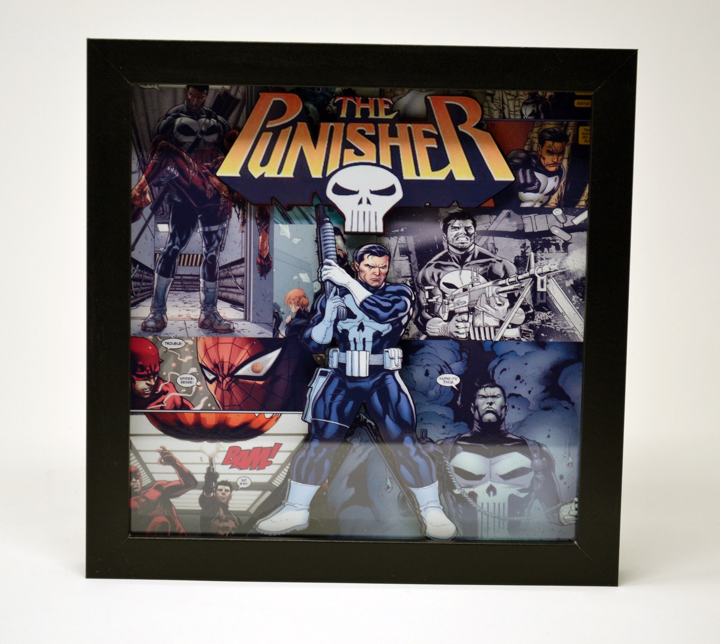 The Punisher 3D Comic Book Shadow Box Wall Art | Etsy
