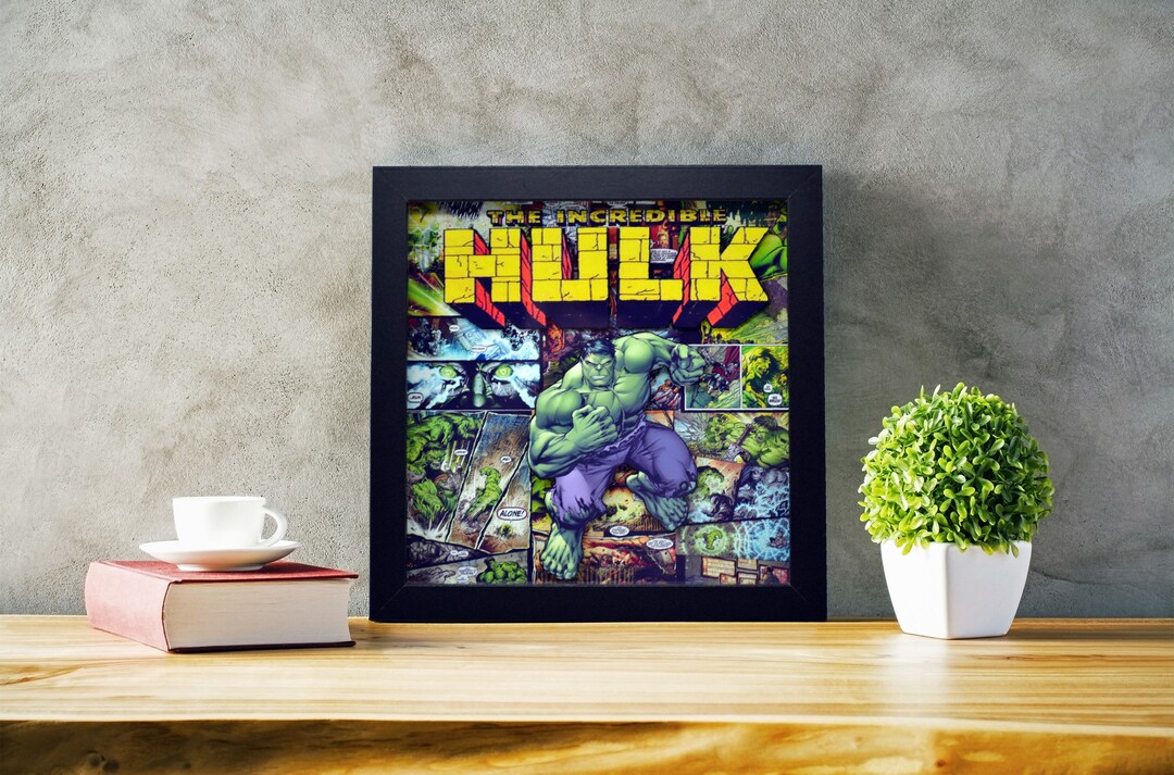 Hulk Superhero Comic Book Shadow Box Wall Art - Etsy