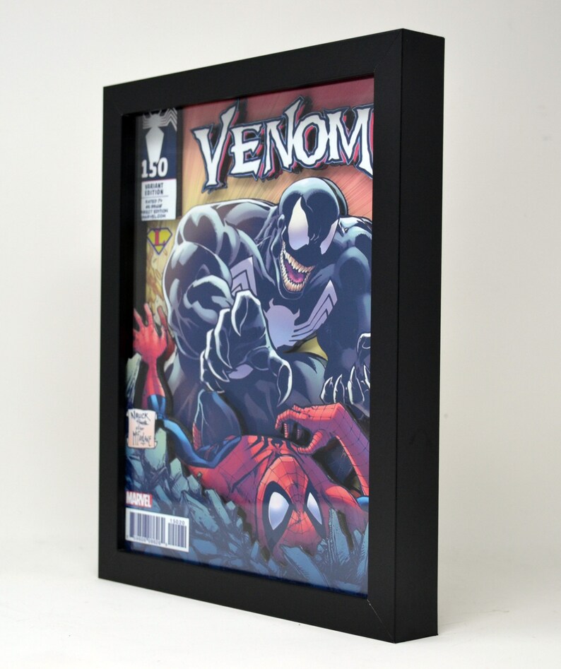 Venom Comic Book Cover 3D Shadow Box Decor | Etsy