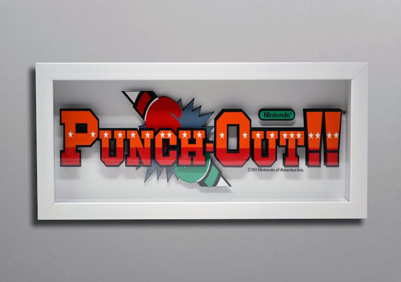 Punch Out Arcade Marquee Video Game Shadow Box Wall Art - Etsy