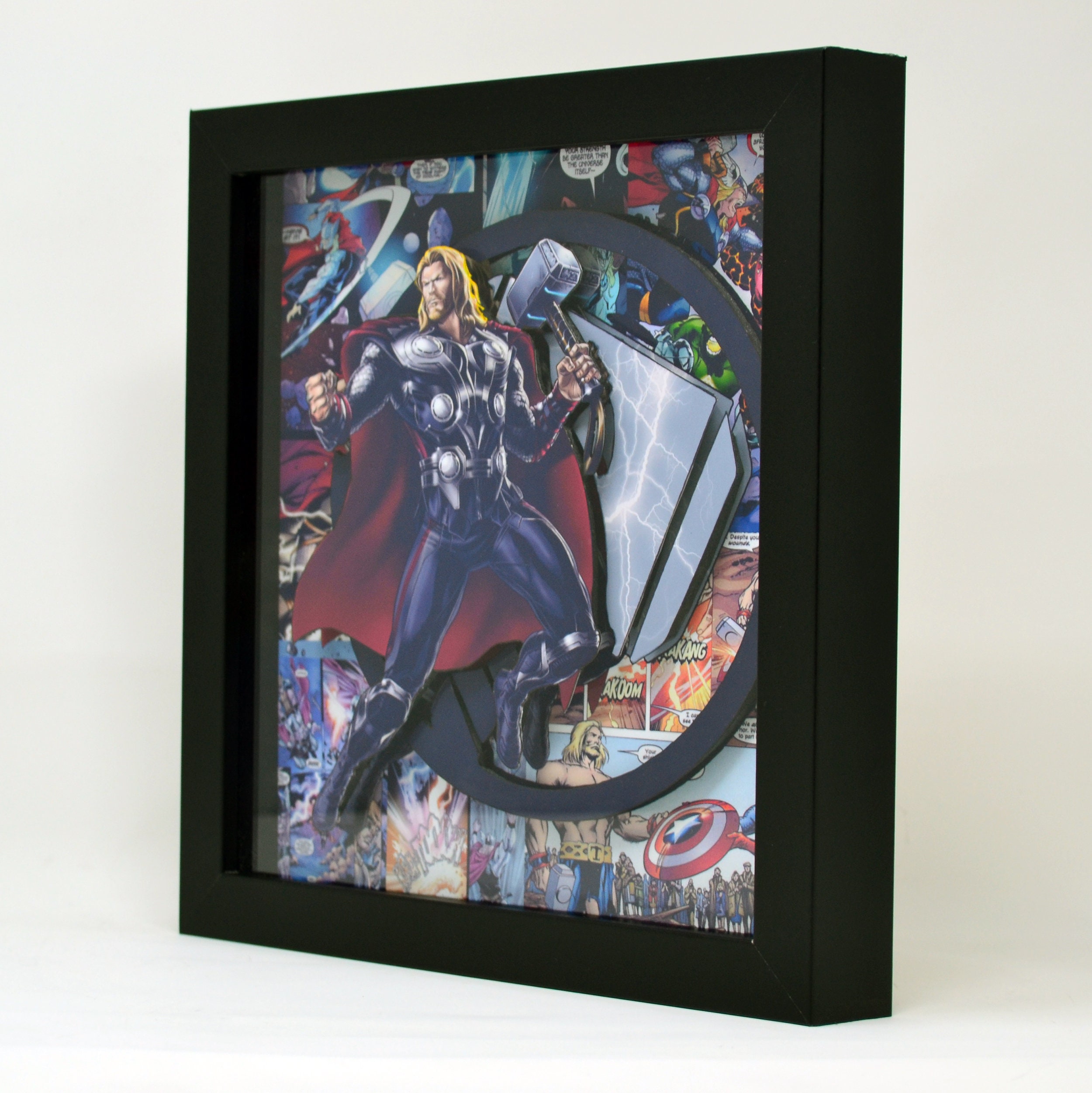 Thor 3D Comic Book Shadow Box Decor | Etsy