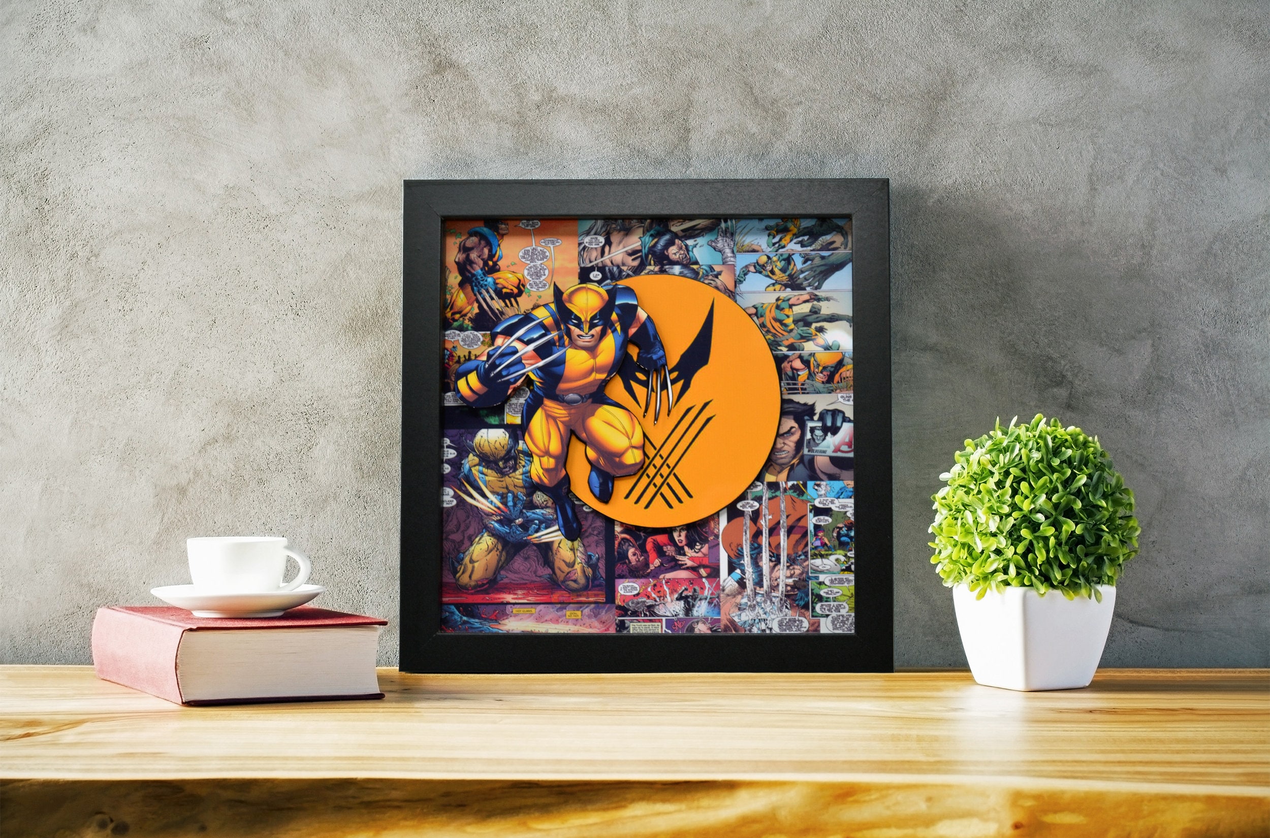 Wolverine Comic Book Shadow Box Wall Art X-men Comic Book Art - Etsy