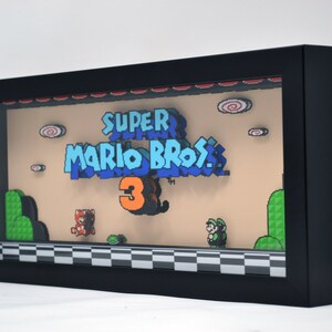Super Mario 3 Video Game Shadow Box Wall Art - Etsy