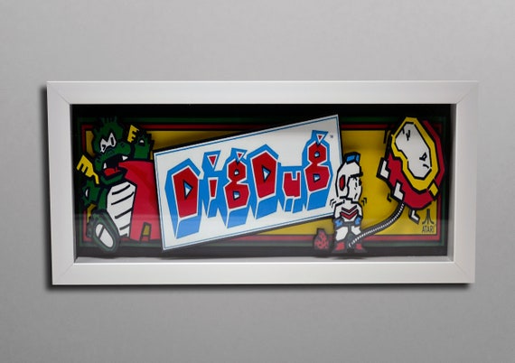 Dig Dug Arcade Marquee Video Game Shadow Box Wall Art - Etsy