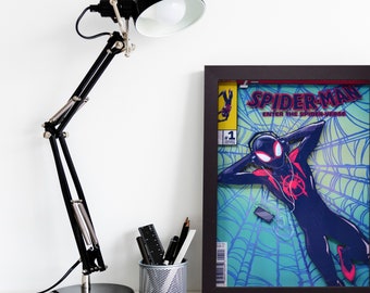 Spiderman Spiderverse Comic Book Cover 3D Shadow Box Decor | Etsy