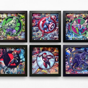 Iron Man 3D Comic Book Shadow Box Decor - Etsy