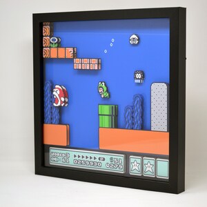 Super Mario Bros Video Game Shadow Box Decor - Etsy