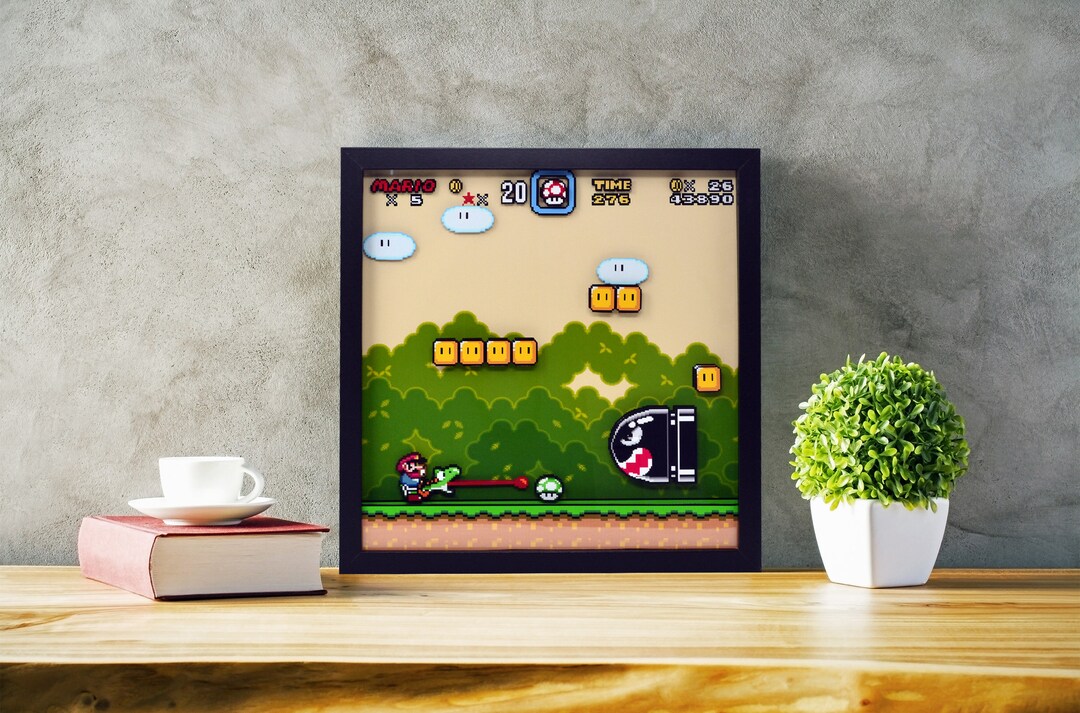 Super Mario 3 Classic Video Game Shadow Box Wall Art - Etsy