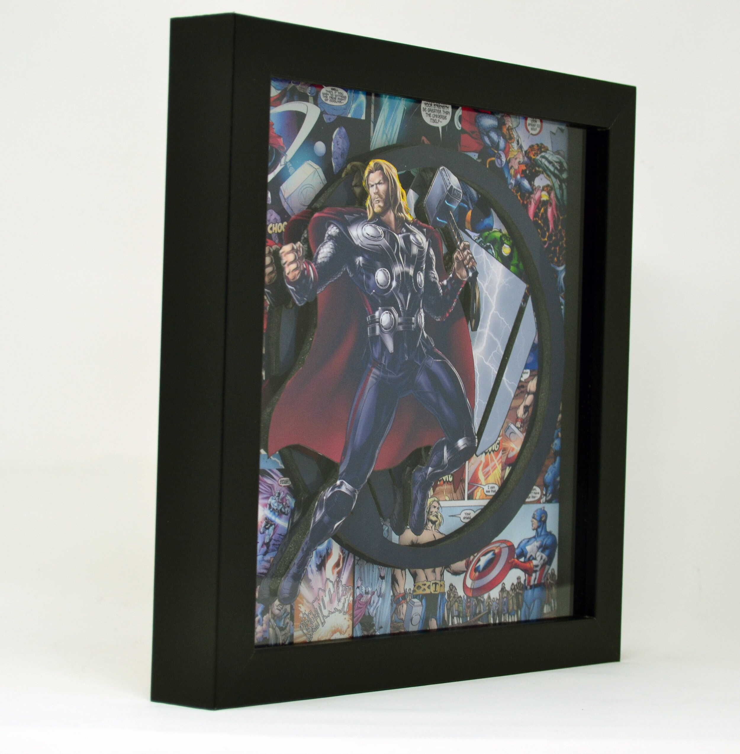 Thor 3D Comic Book Shadow Box Decor | Etsy