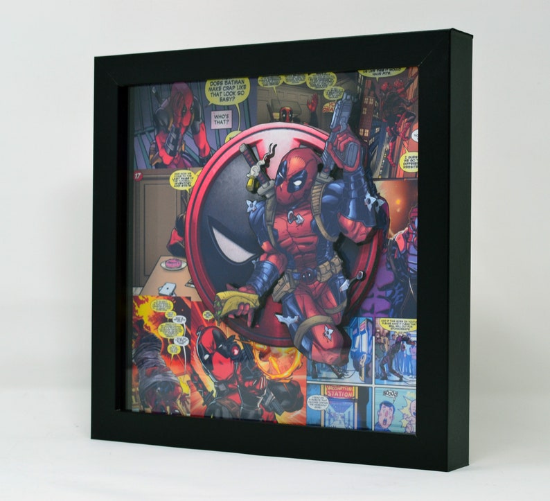 Deadpool Comic Book 3D Shadow Box Decor | Etsy