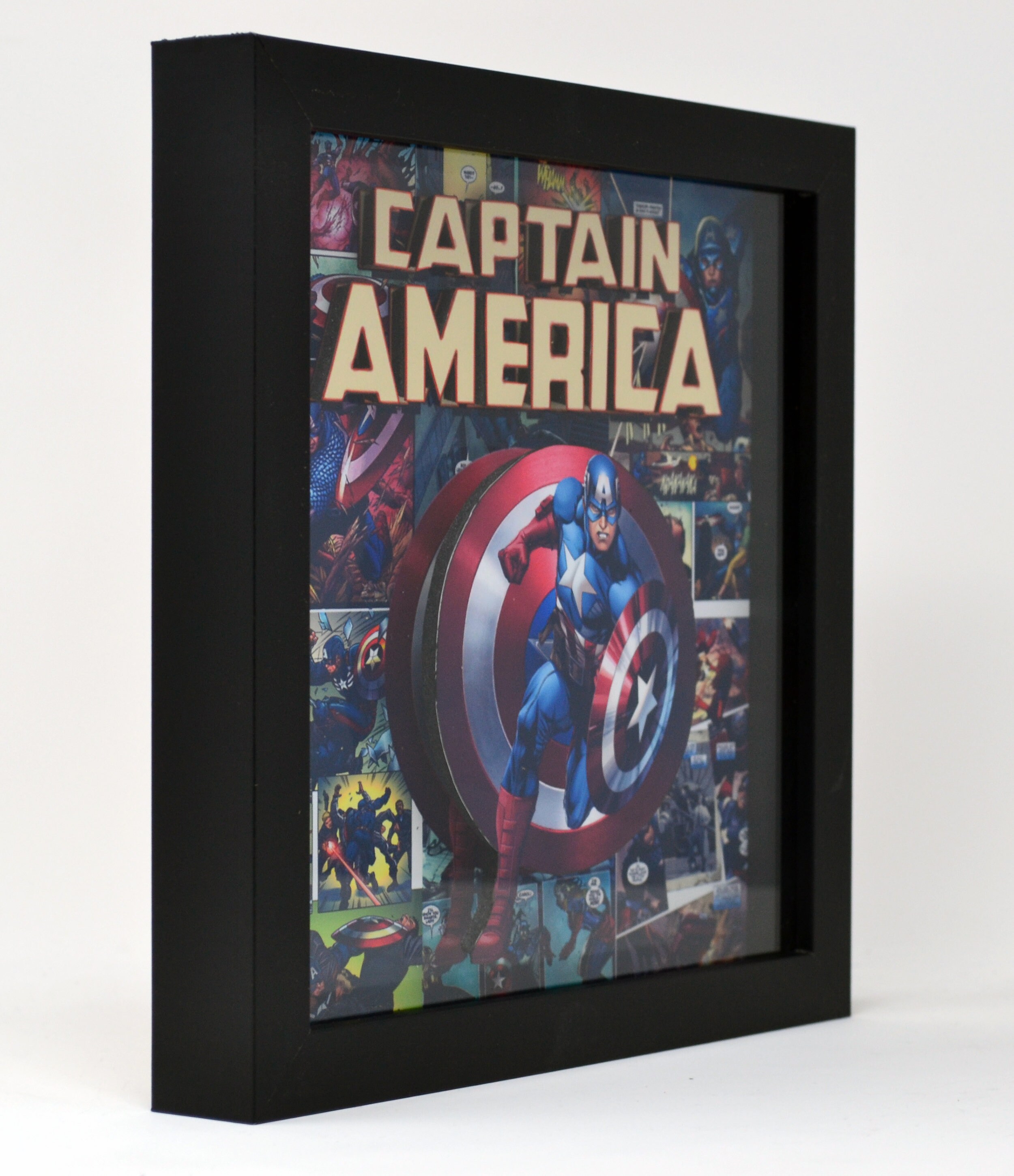 Captain America Comic Book 3D Shadow Box Decor - Etsy