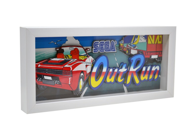 Outrun Arcade Marquee Video Game Shadow Box Wall Art - Etsy
