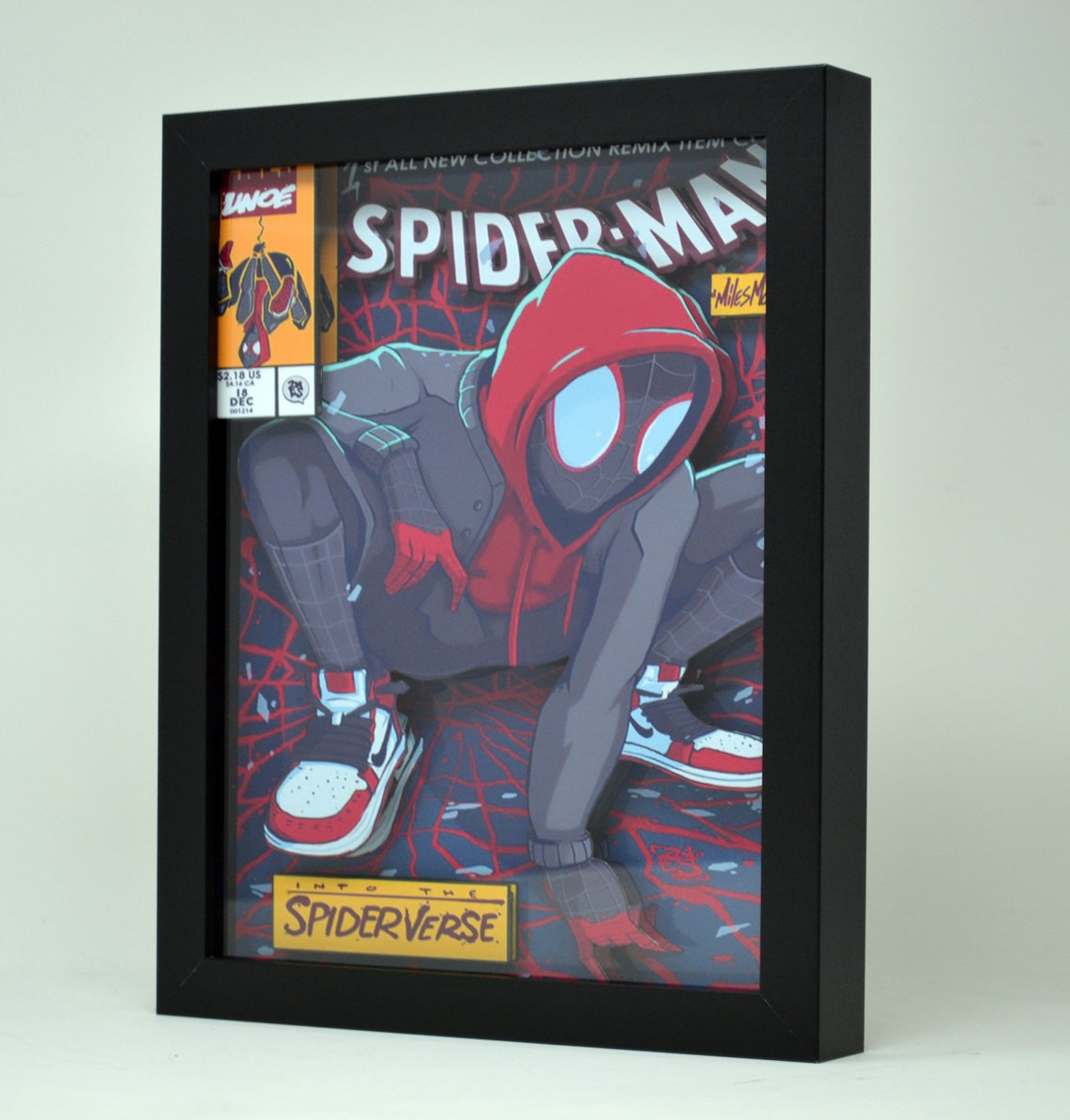 Spiderman Spiderverse Comic Book Cover 3D Shadow Box Decor - Etsy