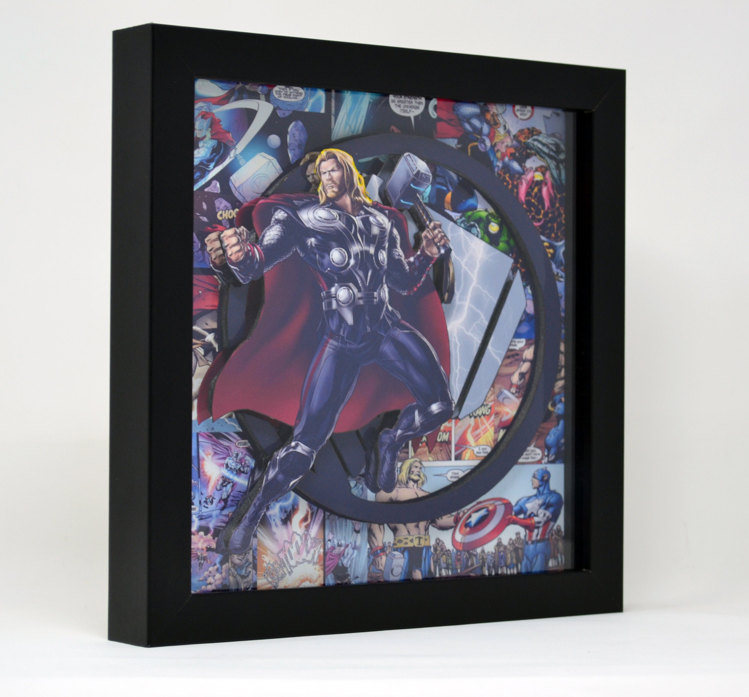 Thor 3D Comic Book Shadow Box Decor | Etsy